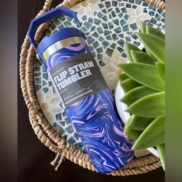 Stanley | Dining | Stanley Iris Swirl Lapis Swirl Iceflow Straw Tumbler ...